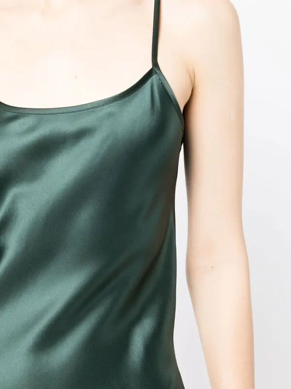 Voz Liquid Silk Slip Dress - Green