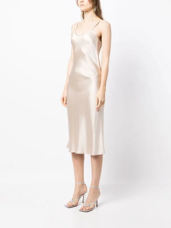 Voz Silk-satin Midi Slip Dress - Neutrals
