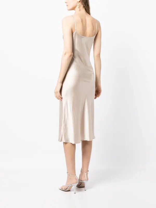 Voz Silk-satin Midi Slip Dress - Neutrals