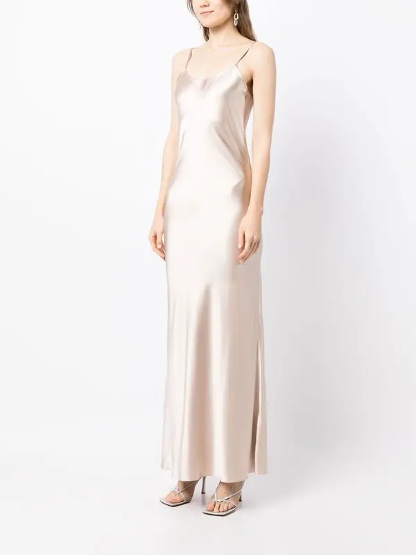 Voz Liquid Silk Slip Dress - Neutrals