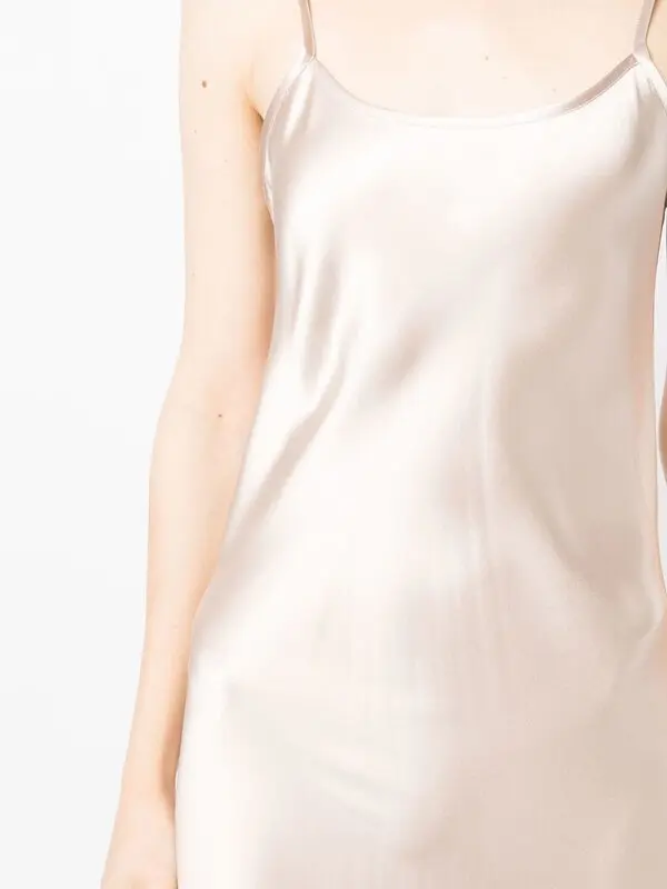 Voz Liquid Silk Slip Dress - Neutrals