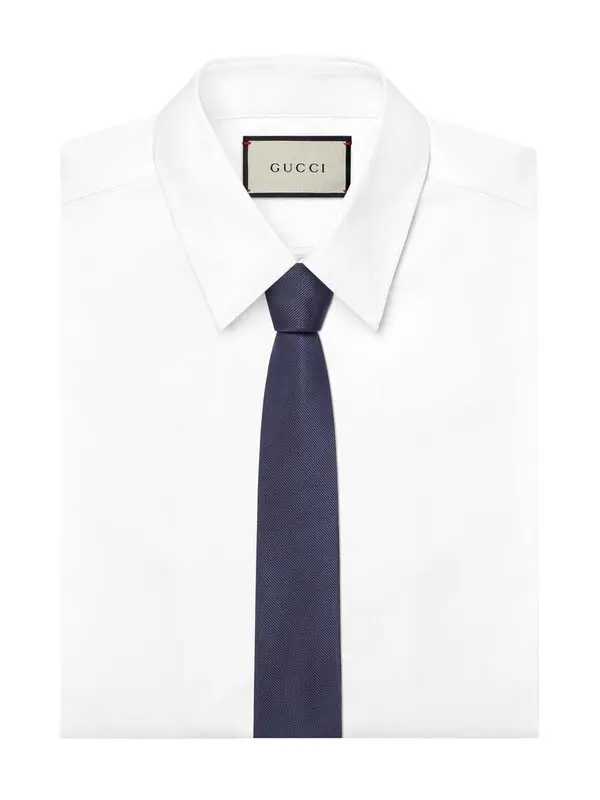 Gucci Silk Double G Logo Neck Tie