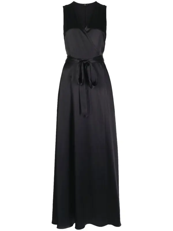 Voz Frontward Wrap Dress - Black