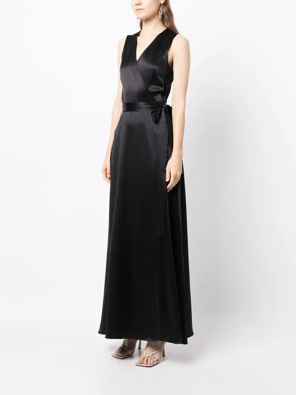 Voz Frontward Wrap Dress - Black