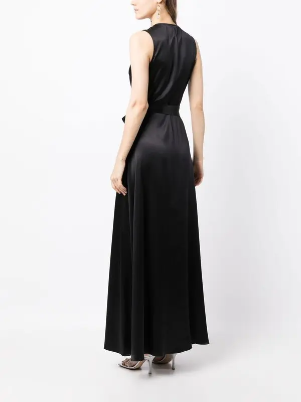 Voz Frontward Wrap Dress - Black