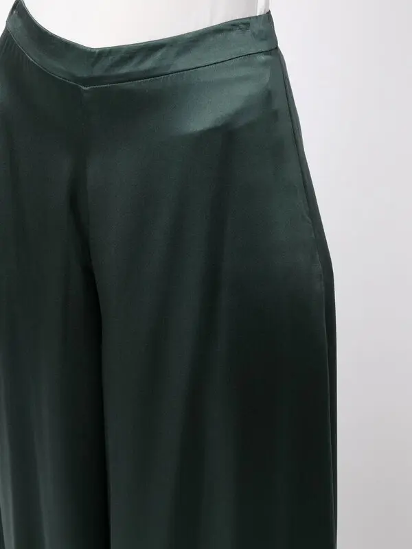 Voz Silk Palazzo Pants - Green
