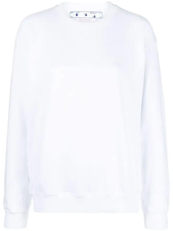 Off-White Diag-stripe Print Sweatshirt - White