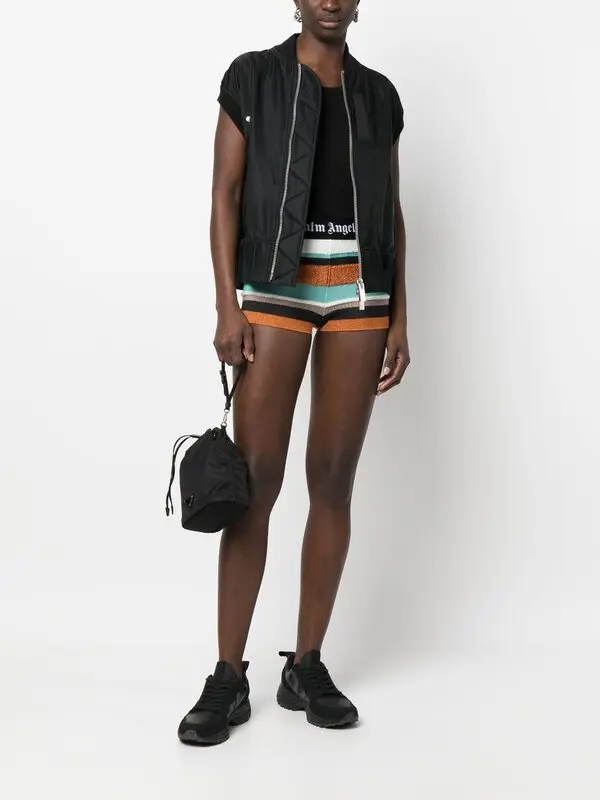 Palm Angels Logo Waistband Knitted Shorts