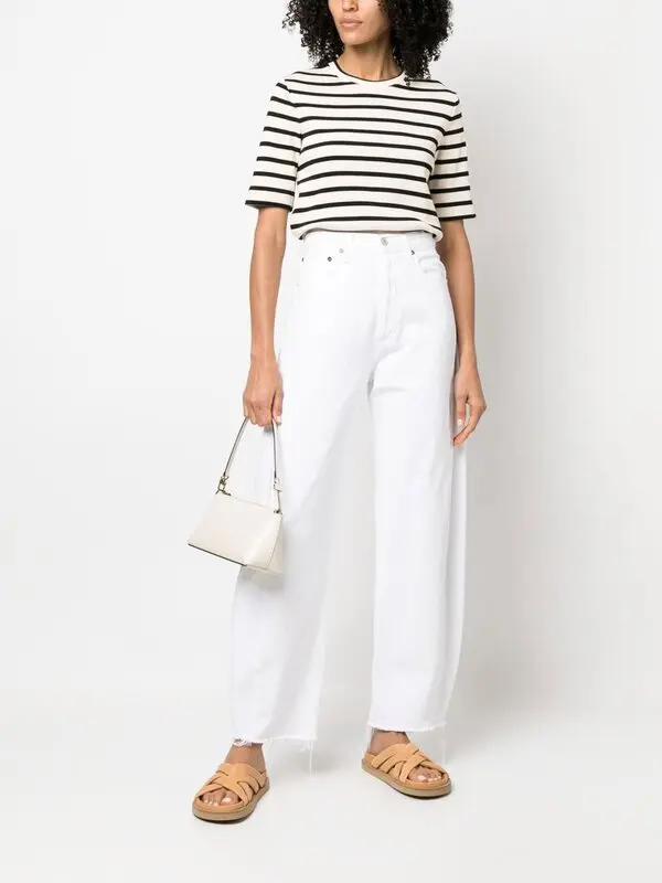 JIL SANDER Striped Cotton T-shirt - Neutrals