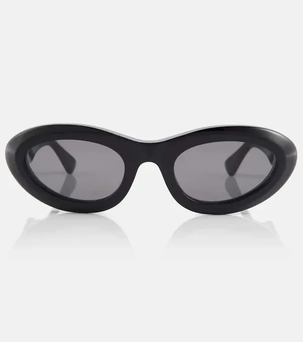 Bottega Veneta Bombe Oval Sunglasses - Black
