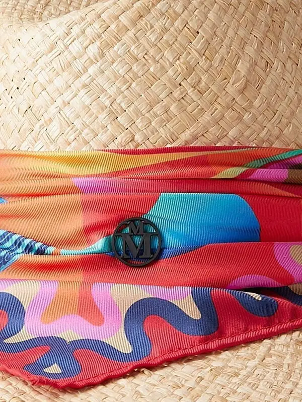 MAISON MICHEL Kate Scarf-detail Sun Hat