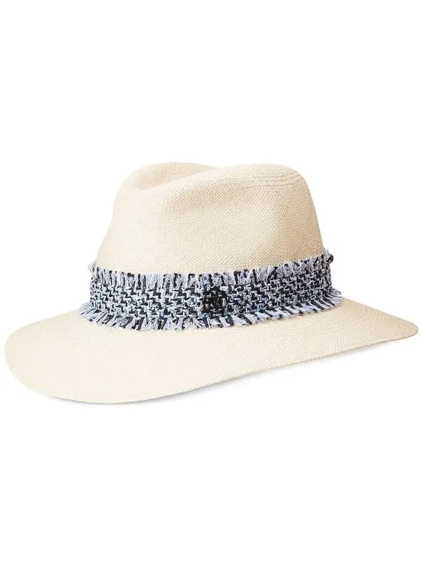 MAISON MICHEL Henrietta Wide-brim Hat - Neutrals