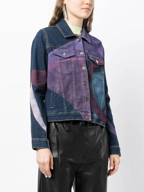 MADISON MAISON Graphic-print Denim Trucker Jacket