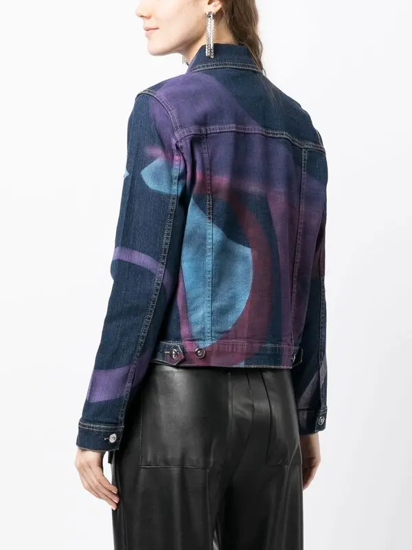 MADISON MAISON Graphic-print Denim Trucker Jacket