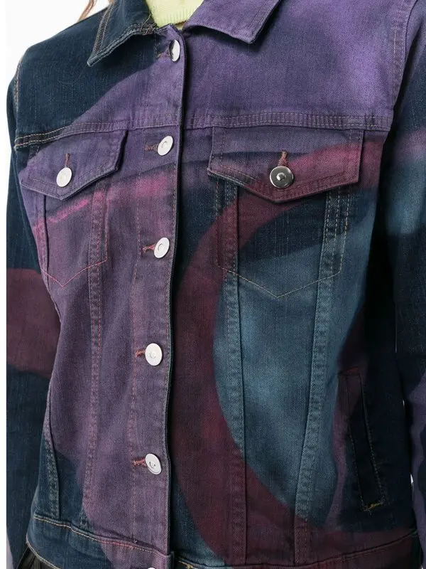 MADISON MAISON Graphic-print Denim Trucker Jacket