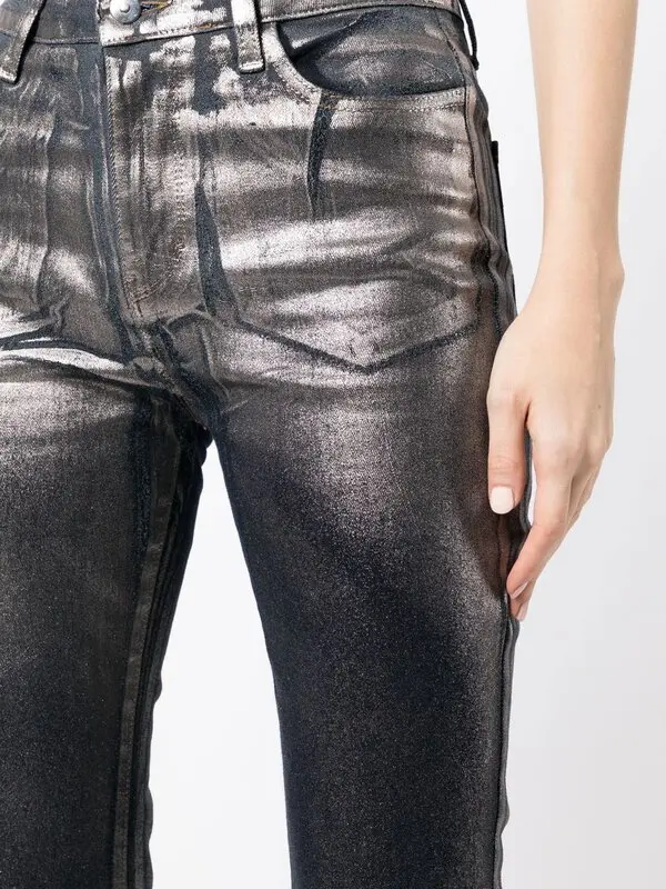 MADISON MAISON Metallic Laminated Jeans