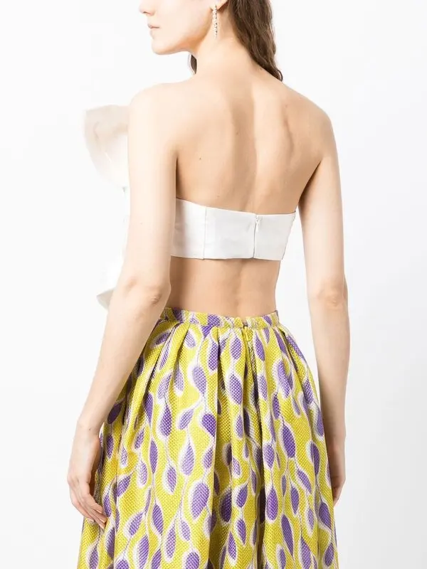 BAMBAH Bow-detail Cropped Tube Top - White