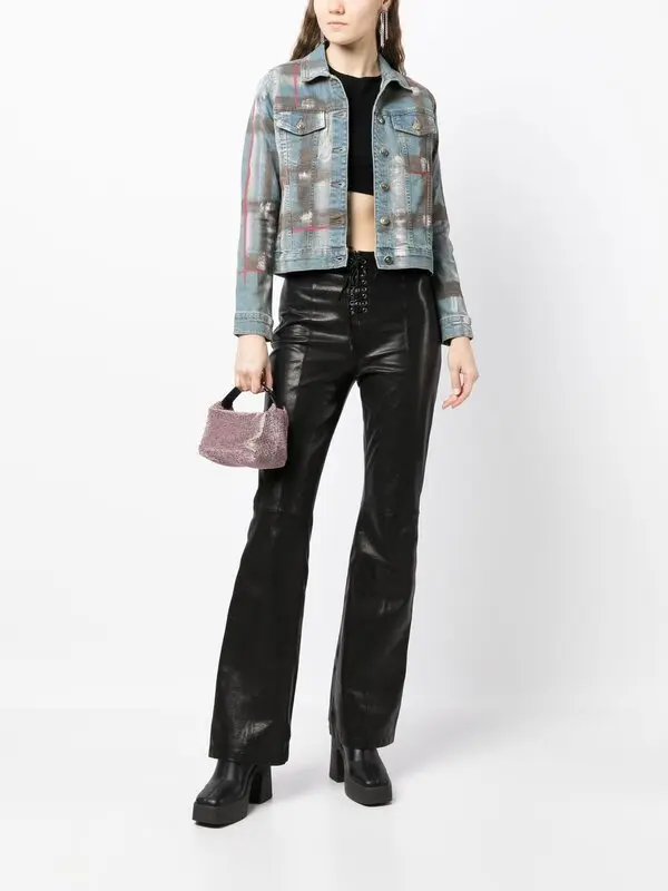 MADISON MAISON Paint Splatter-print Denim Jacket