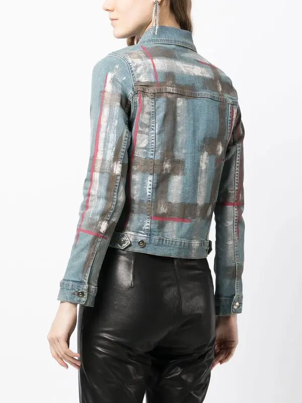 MADISON MAISON Paint Splatter-print Denim Jacket