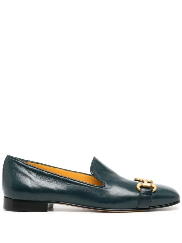 MADISON MAISON 15mm Square-toe Horsebit Loafers - Blue