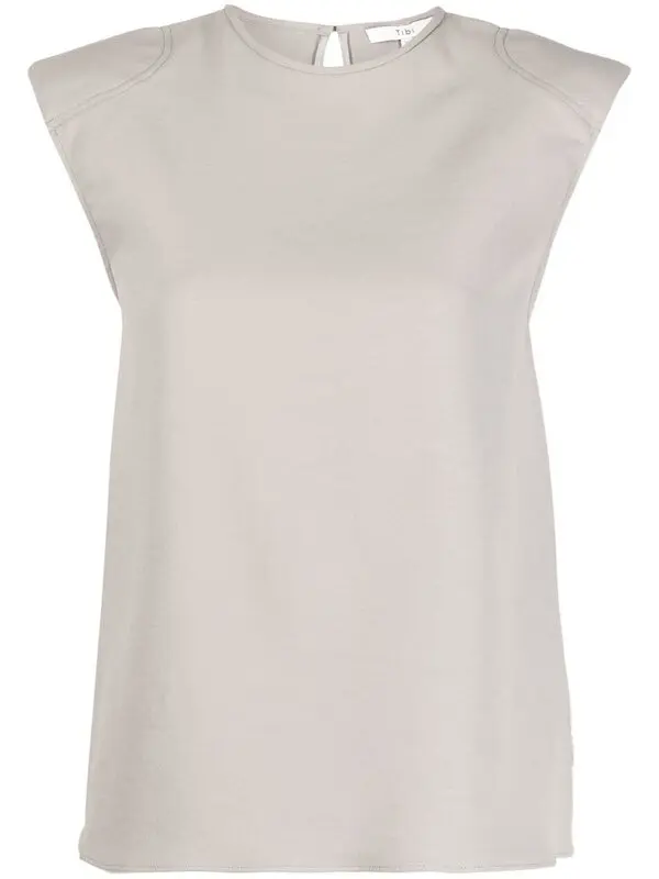 Tibi Padded-shoulder Tank Top