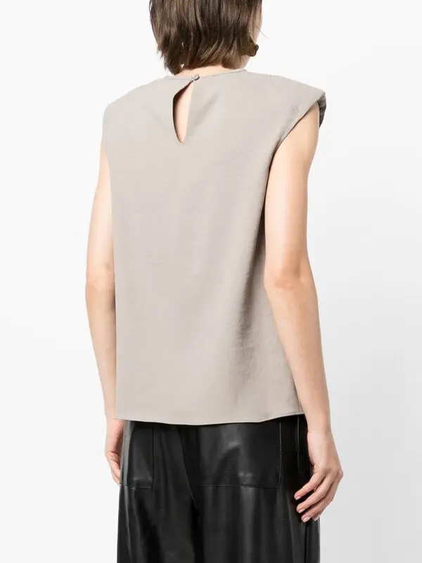 Tibi Padded-shoulder Tank Top