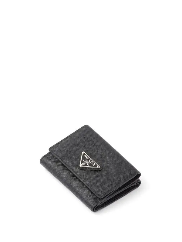 Prada Small Logo-plaque Leather Wallet