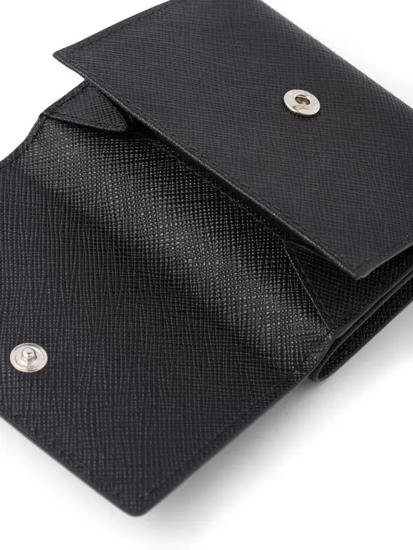 Prada Small Logo-plaque Leather Wallet