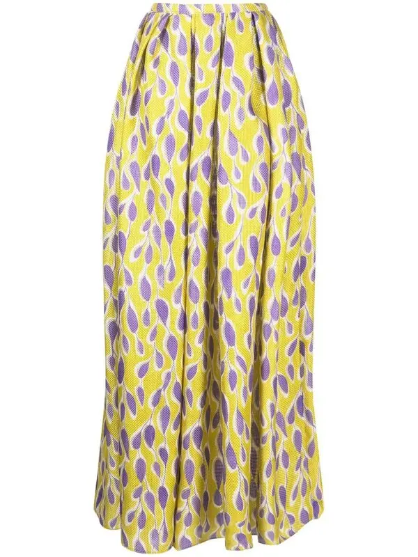 BAMBAH Viola Floral-print Maxi Skirt - Yellow