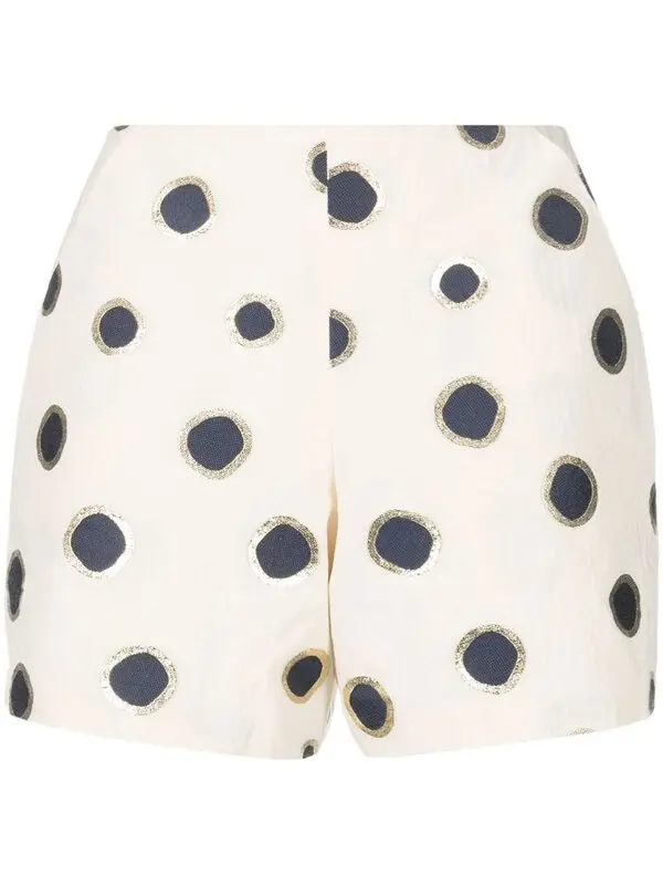 BAMBAH Polka Dot High-waisted Shorts