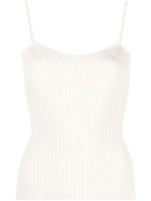 Khaite The Ziggy Knitted Top - White