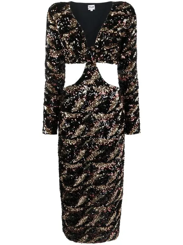 Maryjane Claverol Sequin-embellished Midi Dress