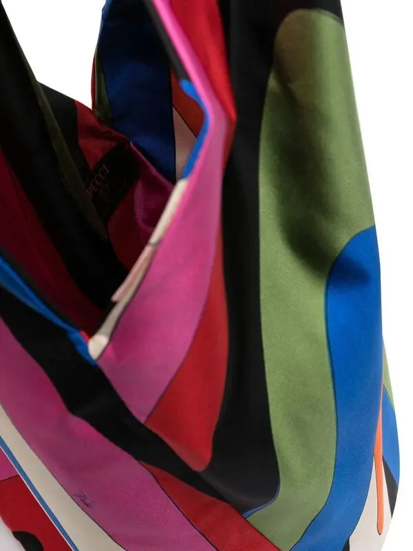 Emilio Pucci Lido Moire-print Silk Tote Bag