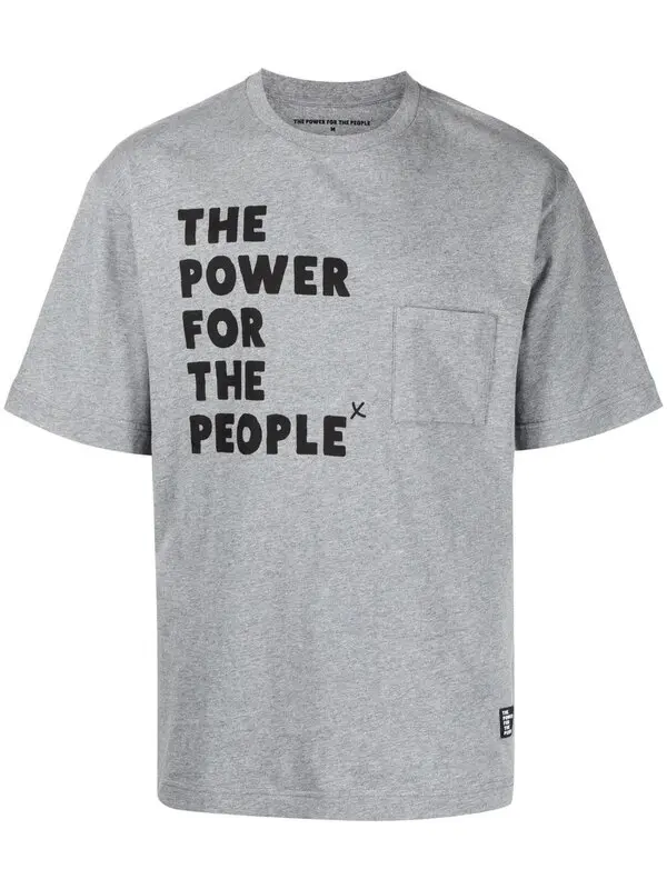 THE POWER FOR THE PEOPLE Logo Print Short-sleeve T-shirt