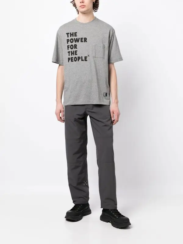THE POWER FOR THE PEOPLE Logo Print Short-sleeve T-shirt