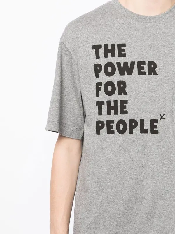 THE POWER FOR THE PEOPLE Logo Print Short-sleeve T-shirt
