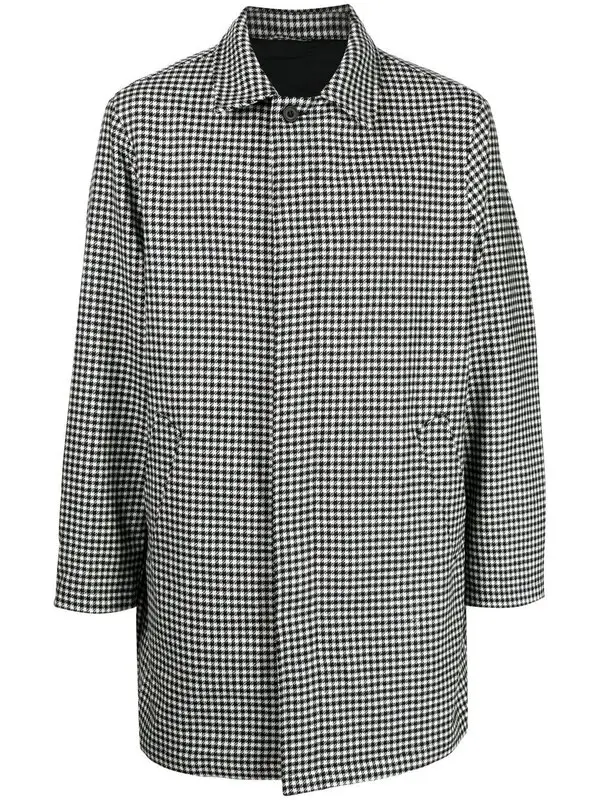 THE POWER FOR THE PEOPLE Wool Dogtooth Pattern Coat