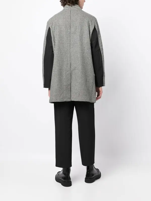 THE POWER FOR THE PEOPLE Wool Dogtooth Pattern Coat
