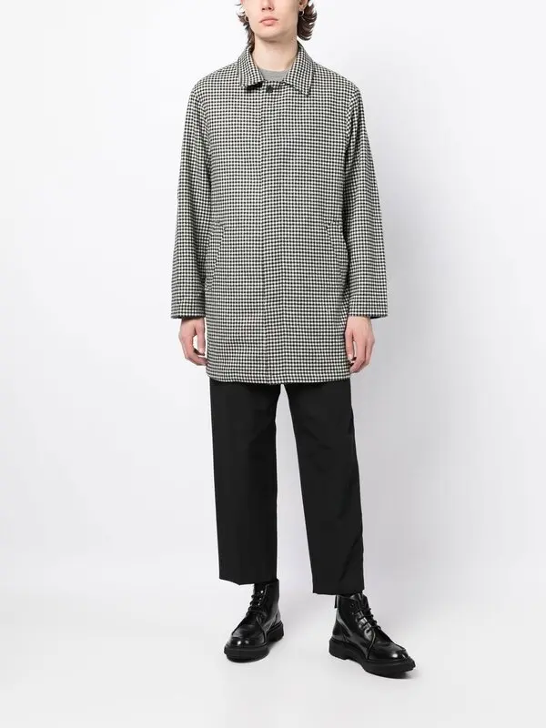 THE POWER FOR THE PEOPLE Wool Dogtooth Pattern Coat