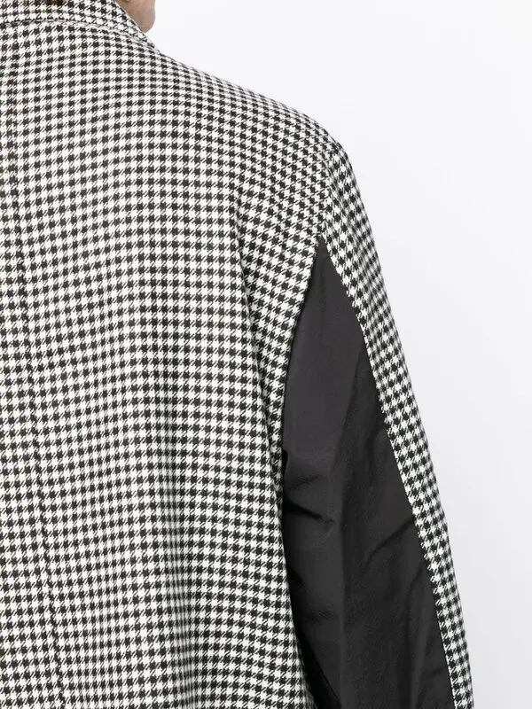 THE POWER FOR THE PEOPLE Wool Dogtooth Pattern Coat