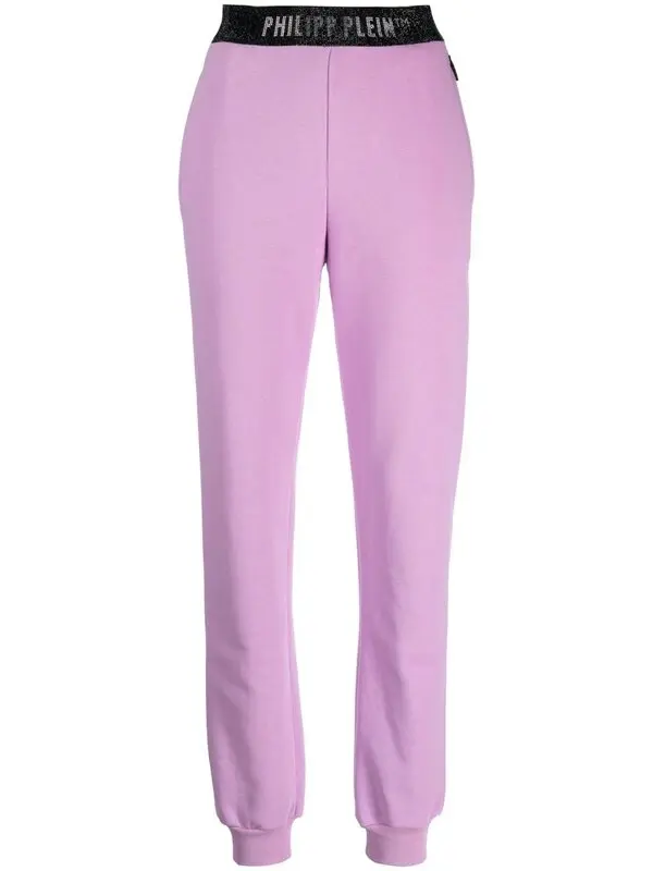 Philipp Plein Logo-waistband Track Trousers - Purple