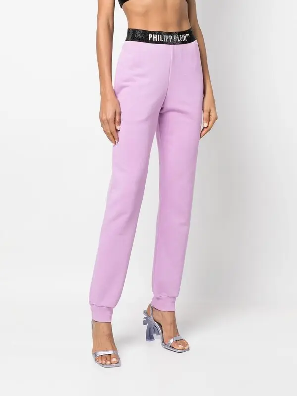 Philipp Plein Logo-waistband Track Trousers - Purple