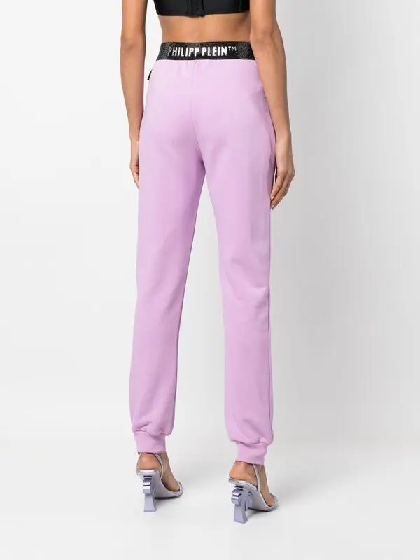 Philipp Plein Logo-waistband Track Trousers - Purple