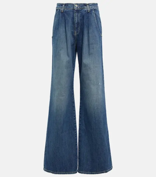 NILI LOTAN Flora Wide-leg Trousers - Blue