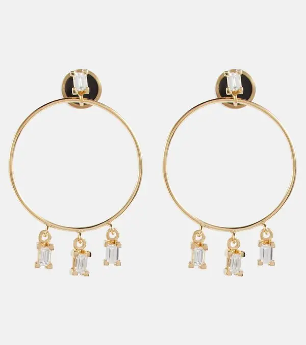 Ileana Makri 18kt Yellow Hoop Earrings With Diamonds - Gold
