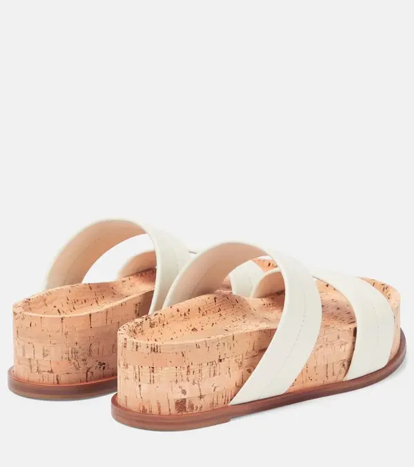 Gabriela Hearst Striker Leather Sandals - White