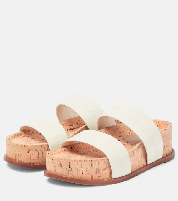 Gabriela Hearst Striker Leather Sandals - White