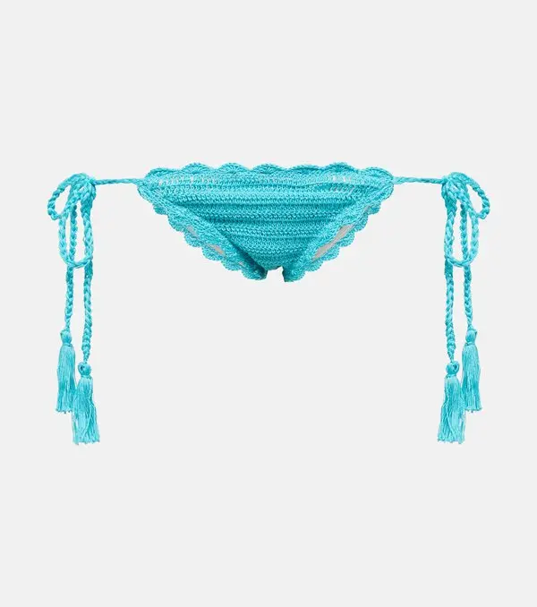 Anna Kosturova Crochet Bikini Bottom - Blue