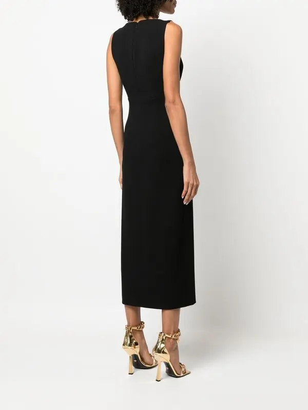 Roberto Cavalli V-neck Side-slit Dress