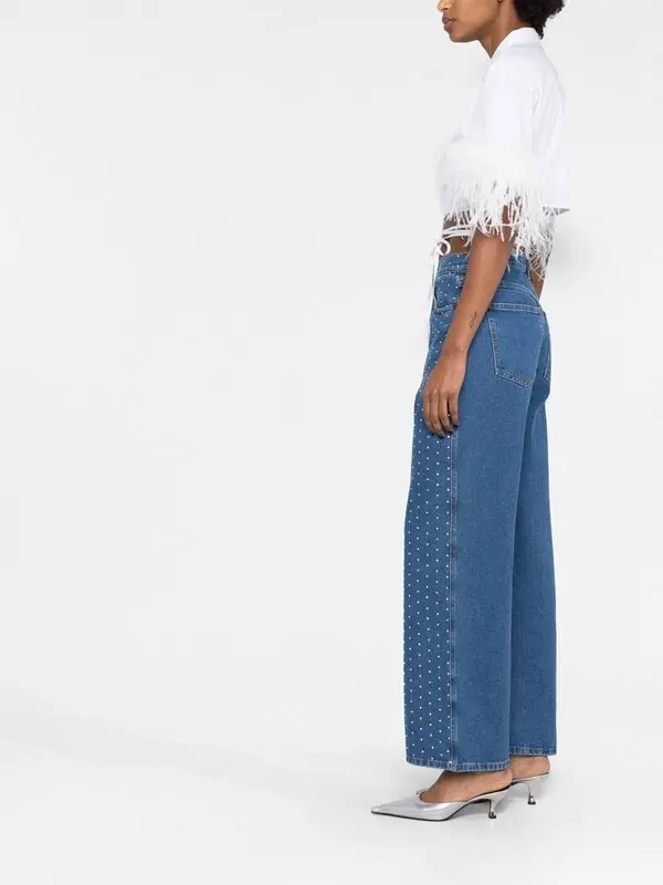 Giuseppe Di Morabito Crystal-embellished Straight Leg Jeans